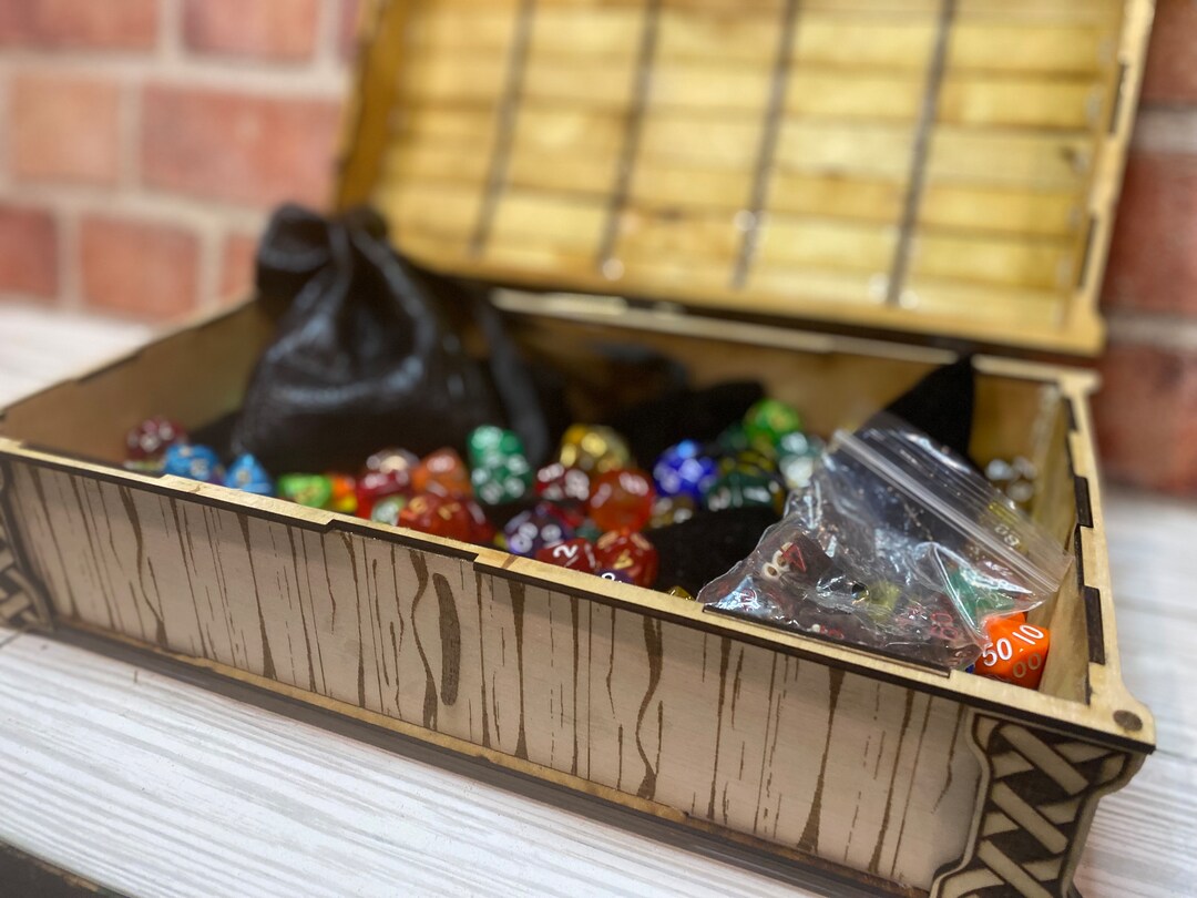 Large Treasure Chest Fantasy Storage Box for Dice, Miniatures and More ...