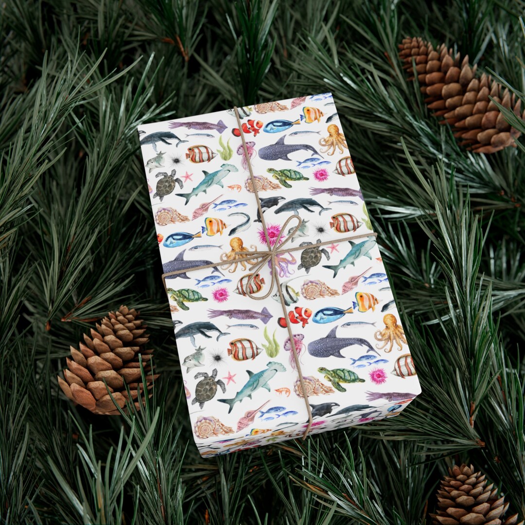 Unique Sea Lovers Wrapping Paper: Divers Gift, Marine Biologist ...