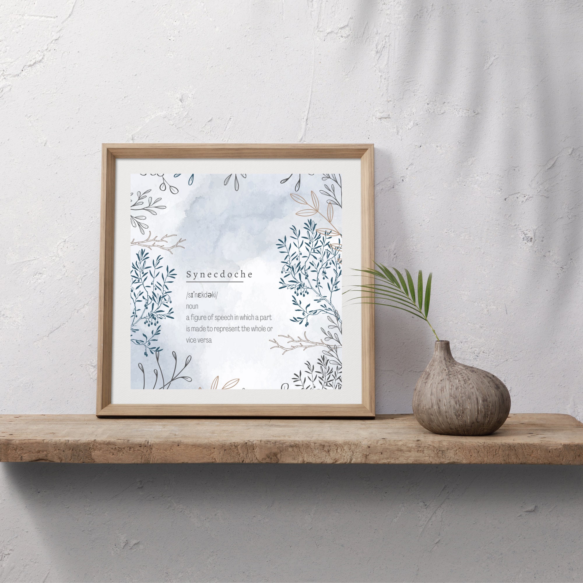 Synecdoche Definition Wall Art, a Part as the Whole, Minimalist ...