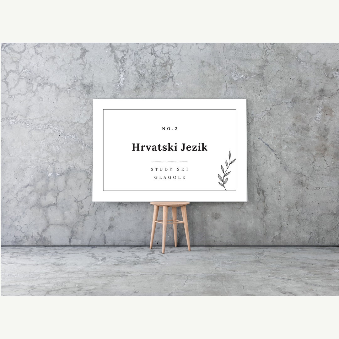 Croatian Verb Study Cards: English-croatian, Glagole (printable Digital ...
