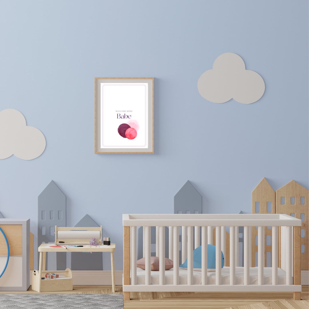 Welcome Home Babe Print: Purple Nursery Decor (digital Download) - Etsy