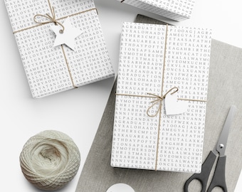 Word Search Wrapping Paper 4 Pack All Occasions - Etsy