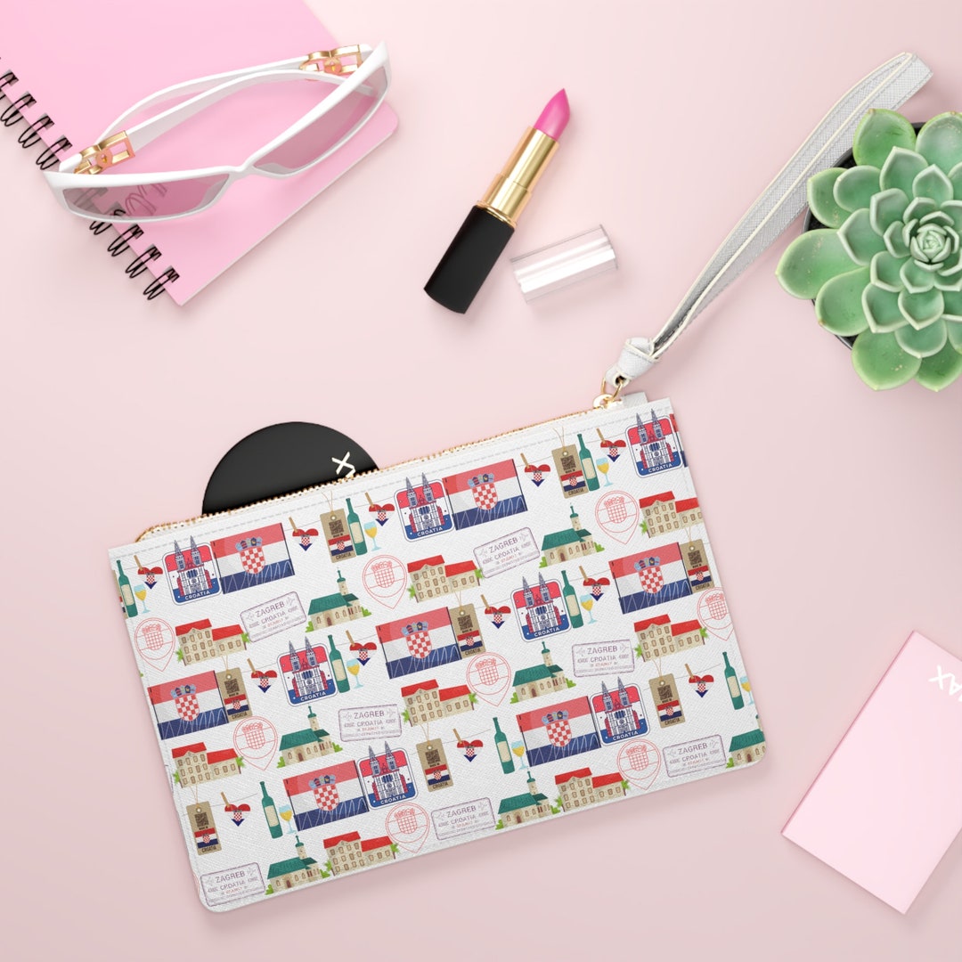 Croatian Inspired Clutch Bag, Perfect Gift, Hrvatska, Love Croatia ...