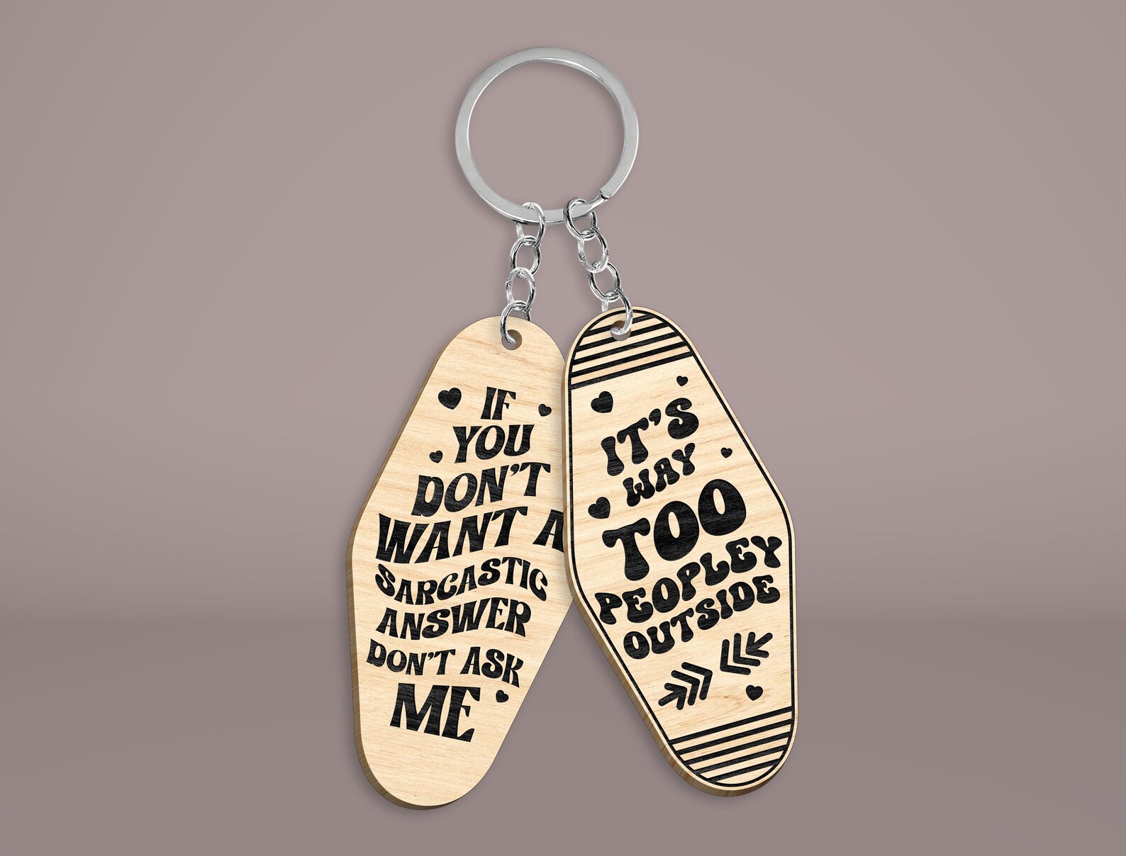 Snarky Motel Keychain SVG Bundle, Sarcastic Motel Keychain Svg, Funny ...