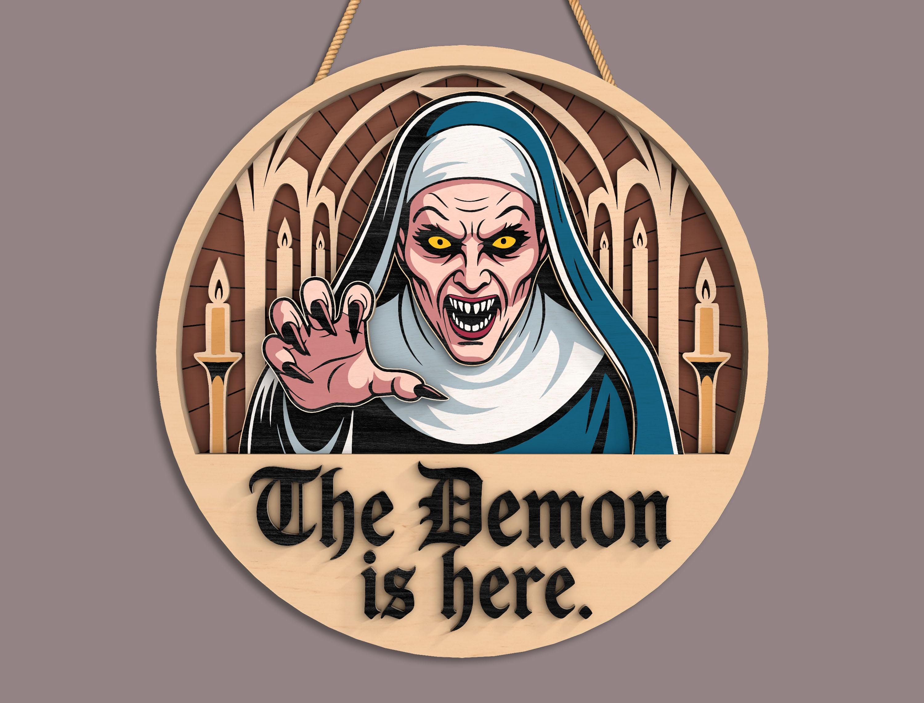 Horror Movie Door Sign SVG Bundle, Halloween Scary Face Laser Cut File ...