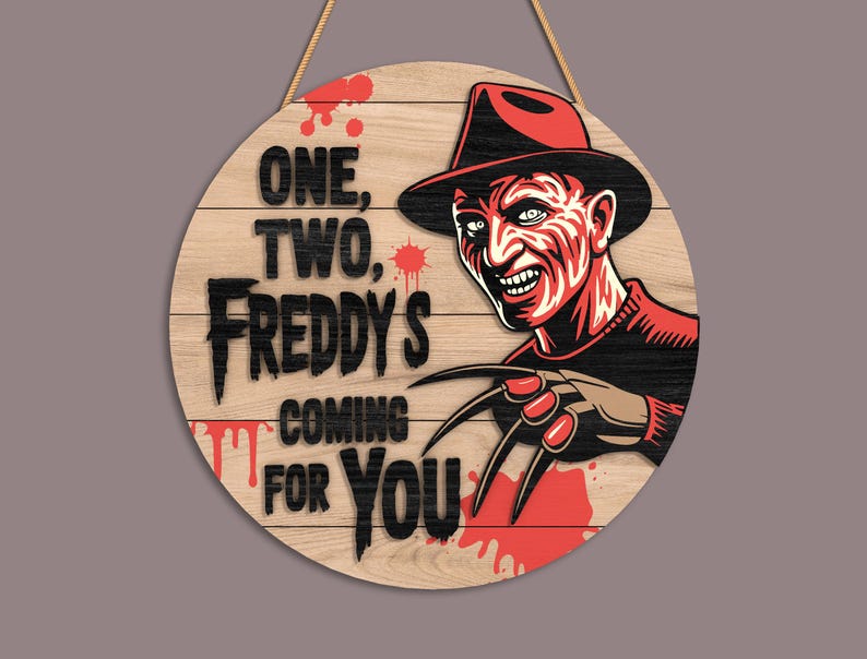 Horror Halloween Door Sign, Killers Summer Vibes Door Hanger, Chillin ...