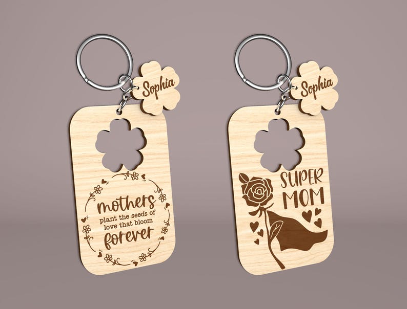 Mother's Day Keychain Laser Cut Bundle, Mother‘s Day Keychain Laser Cut ...