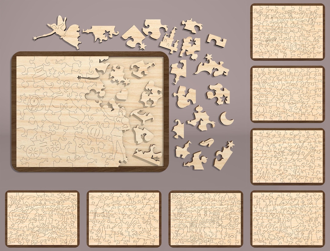 Laser Cut Wooden Puzzle Game Digital File, Cartoon Puzzle Cut File, Fun ...