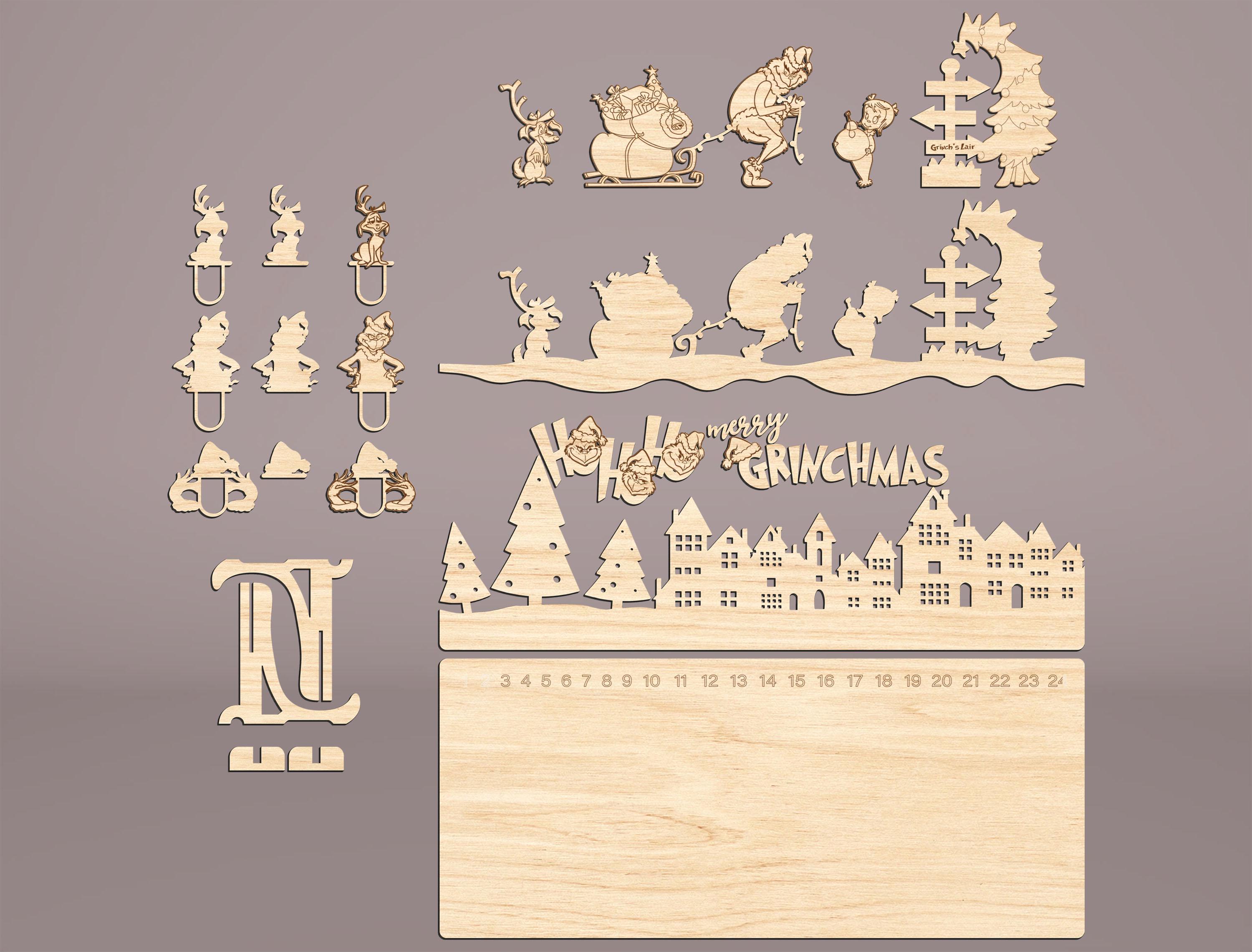 Day Until Christmas Svg ,sliding Countdown Grinchmas Svg,christmas ...