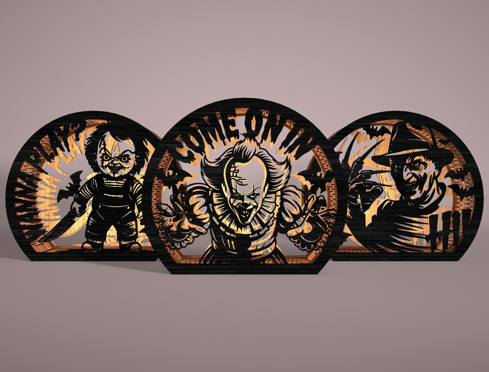 Horror Movie Layered SVG, Halloween Laser Cut File, Scary Characters ...