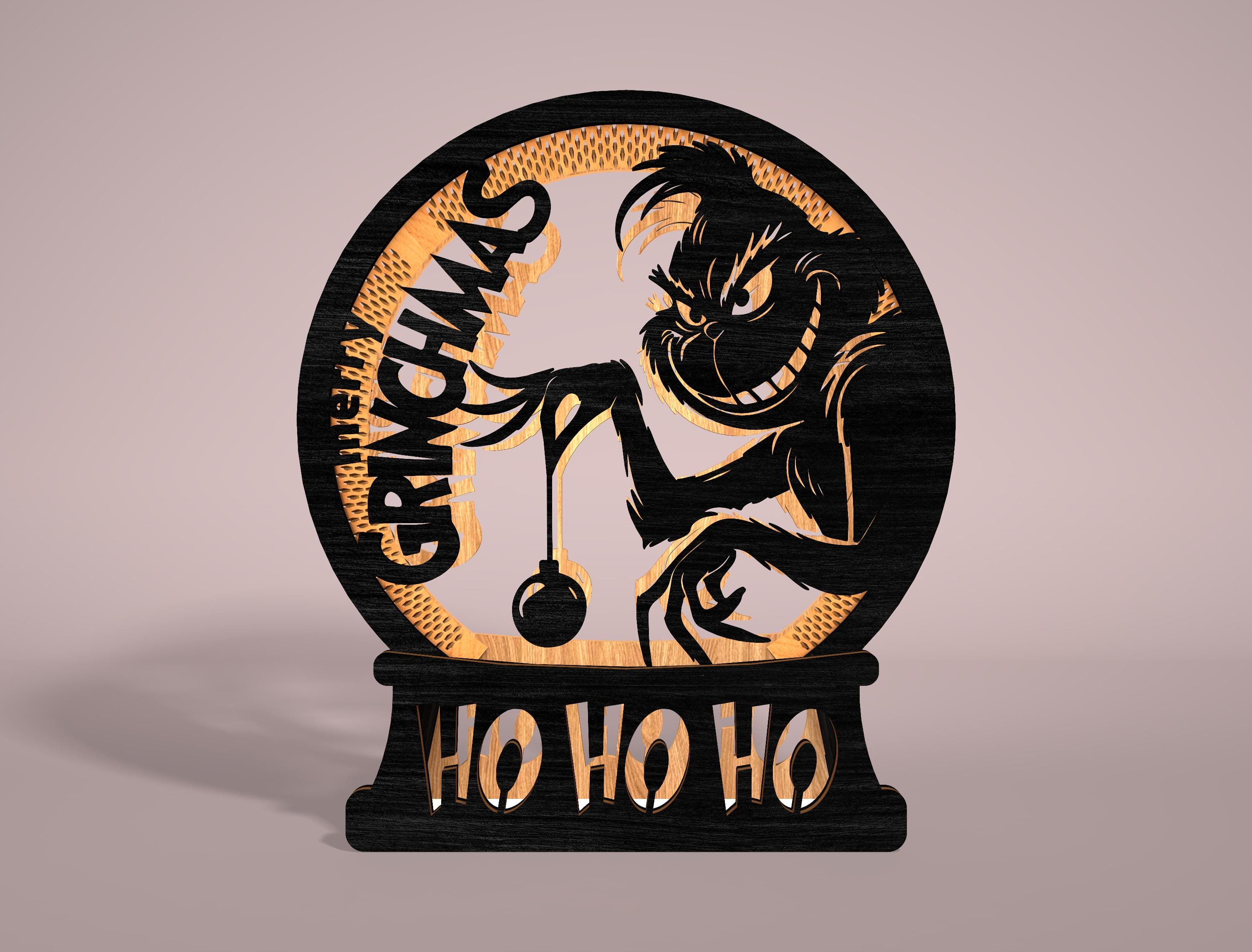 Grinchmas Wooden Lantern SVG Bundle, Merry Grinchmas Laser Cut Files ...