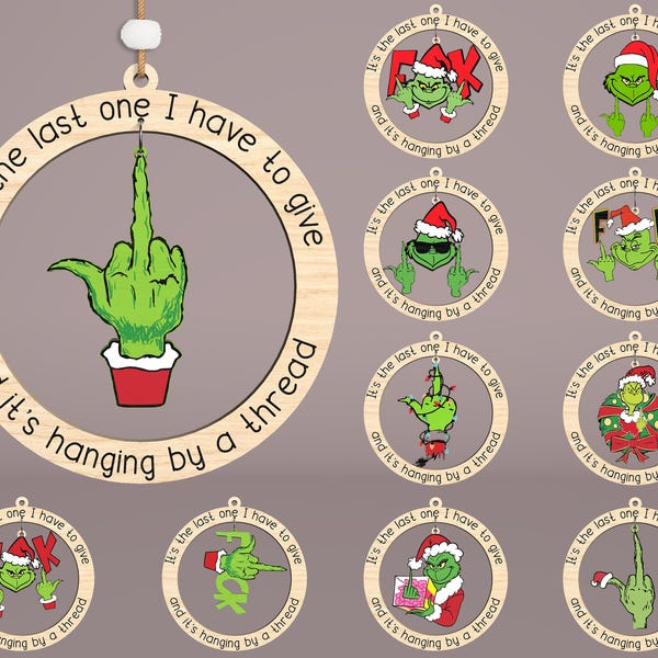 Grinch Middle Finger - Etsy