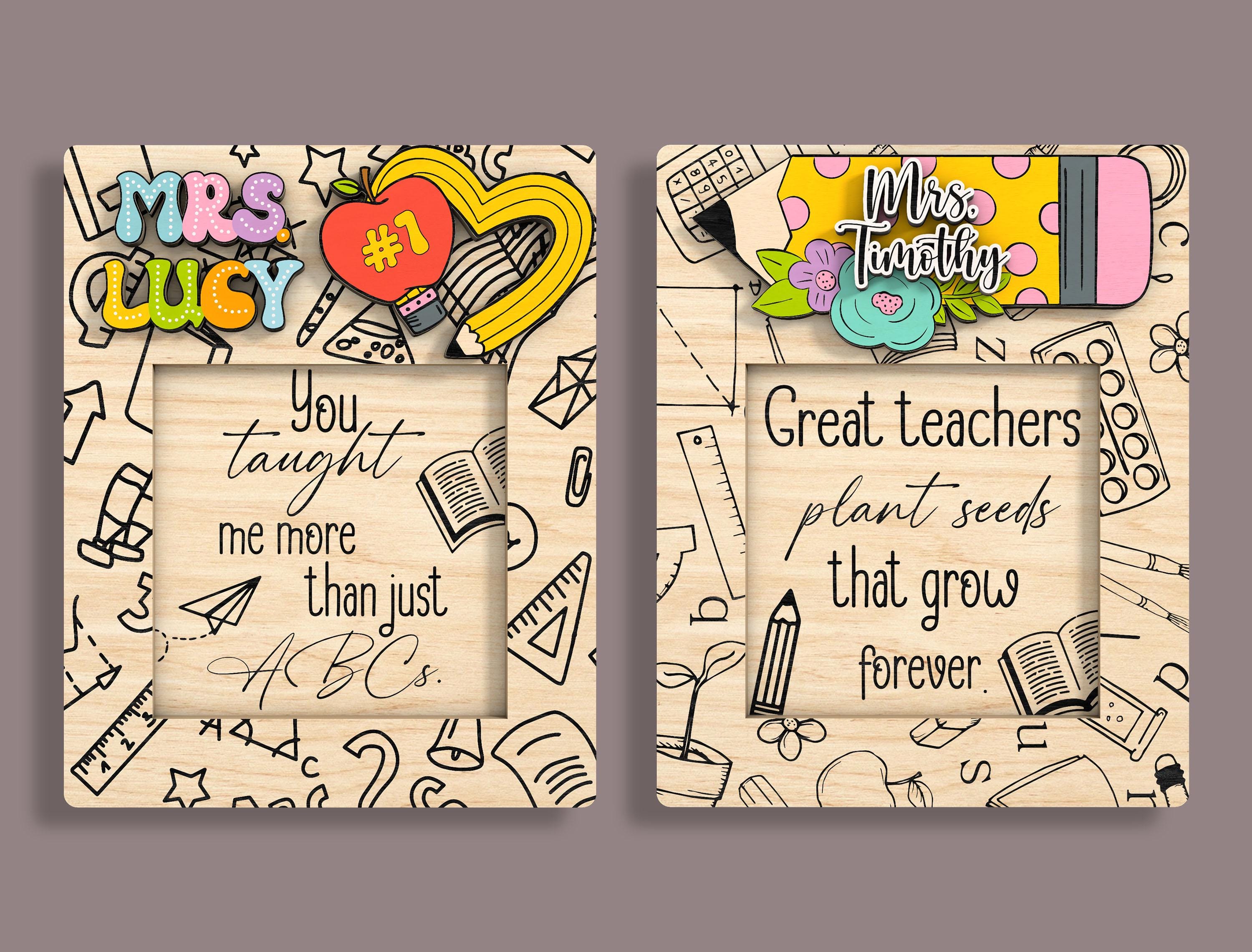 Teacher Appreciation Sticky Note Holder, Personalized Teacher Sticky ...