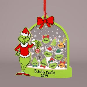 Snow Globe Family Svg, Grinches Family Svg, Personalized Member Name ...