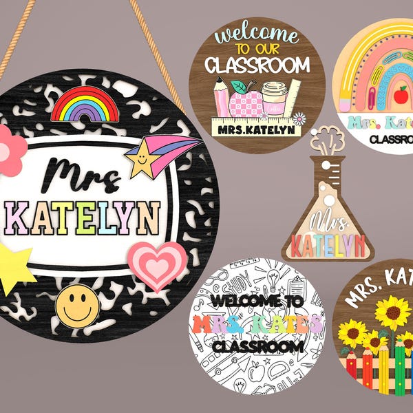 Teacher Notebook Rounds and Jig SVG File Only - Appreciation Gifts Name ...