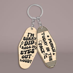 Snarky Motel Keychain SVG Bundle, Sarcastic Motel Keychain Svg, Funny ...
