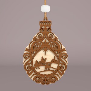 Christmas Ornament Laser Cut File Svg, Nativity Scenes Ornament Svg ...