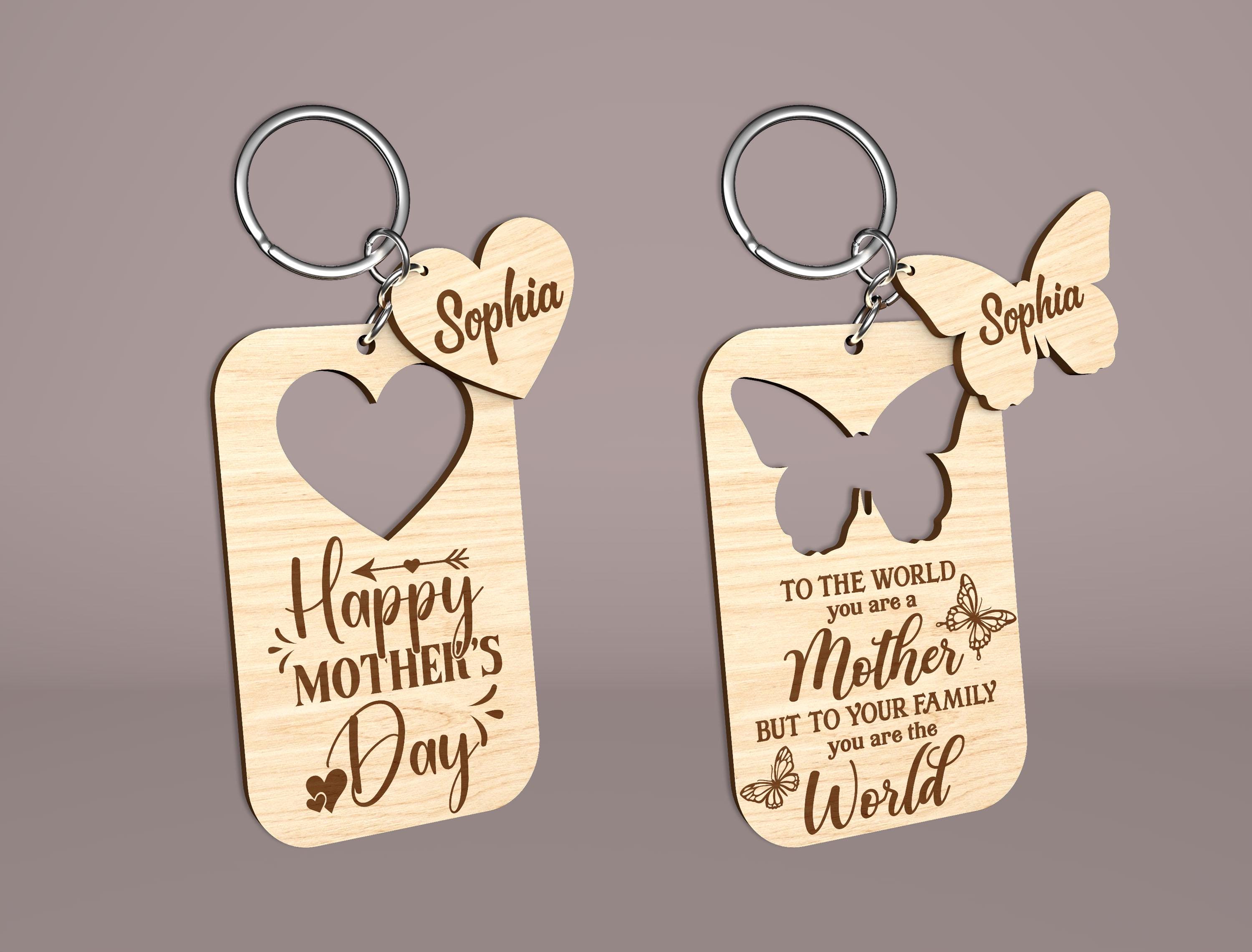 Mother's Day Keychain Laser Cut Bundle, Mother‘s Day Keychain Laser Cut ...