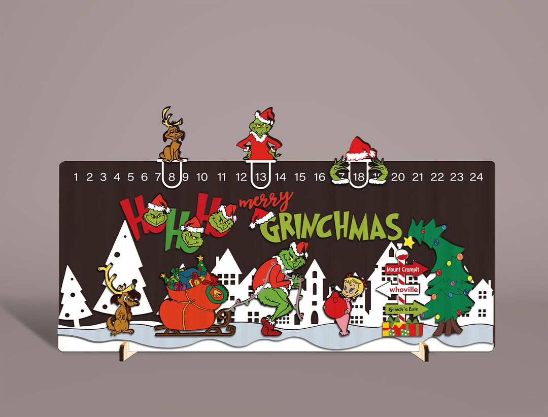 Day Until Christmas Svg ,sliding Countdown Grinchmas Svg,christmas ...