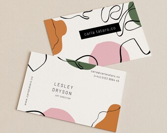 Printable Business Card Template, Business Card Template, Instant ...