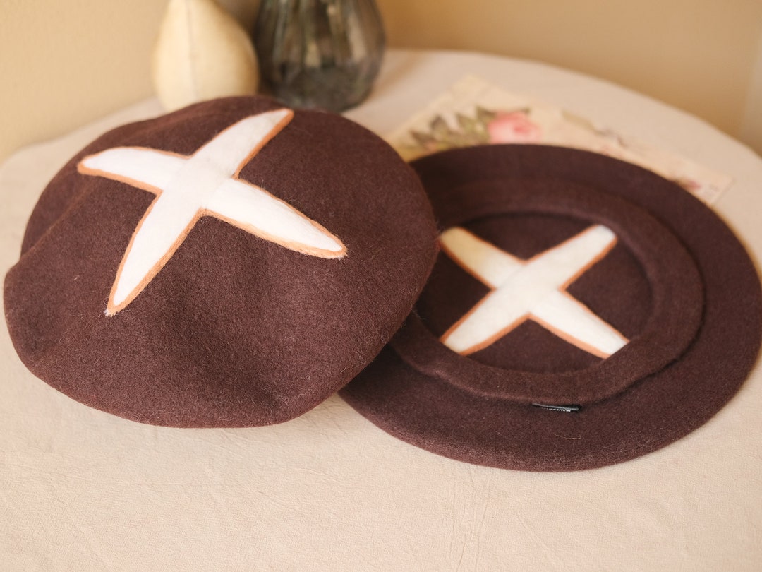 Wool Felt Creative Berets Hat,cross Pattern Beret,fashion Berets Hat ...
