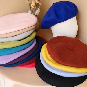 Oversized Wool Beret: Vintage French Style, Large Head Size - Etsy