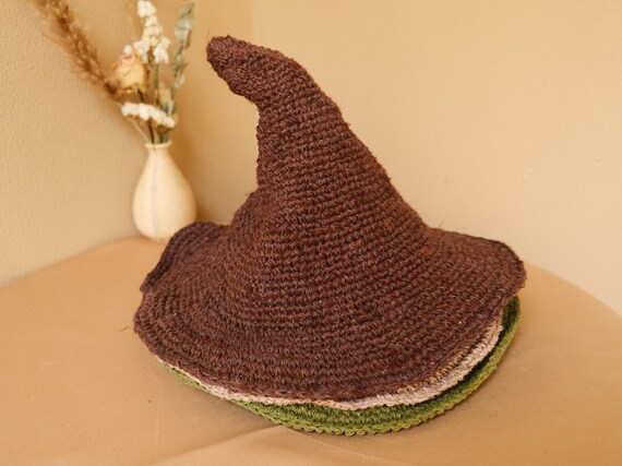 Handmade Straw Wizard Hathalloween Witch Hatnatural Hemp - Etsy