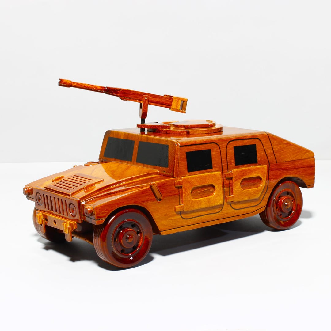 Handcrafted Humvee Wood Car Model - High Mobility Multipurpose Wheeled ...