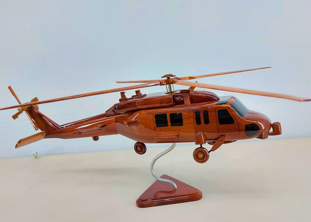 SH-60 Seahawk Helicopter, Handcrafted Wood Model Helicopter , Military ...