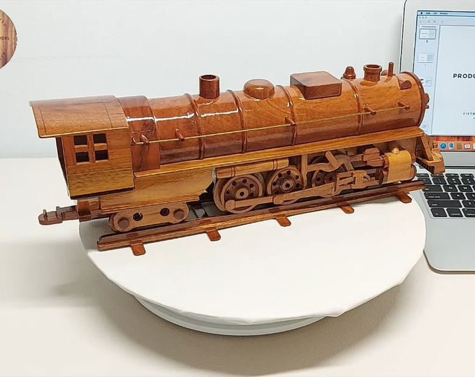 Vintage Train Wood Model Old Train Model Idea Gift for Man Birthday ...