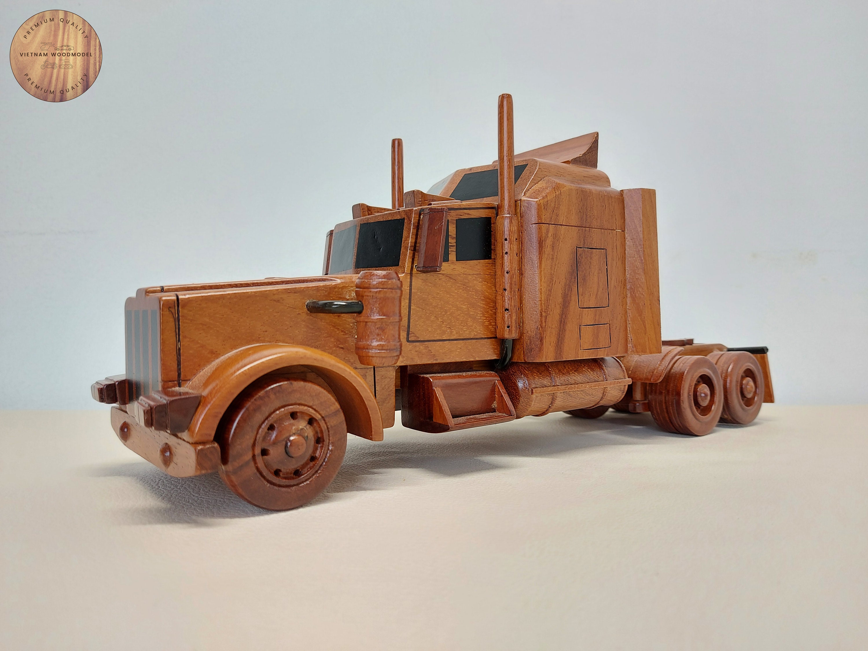 Semi Wood Model, Handcrafted Wood Car Model, Gift for Man, Birthday ...