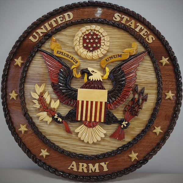 Wooden Army Wall Plaque - Etsy