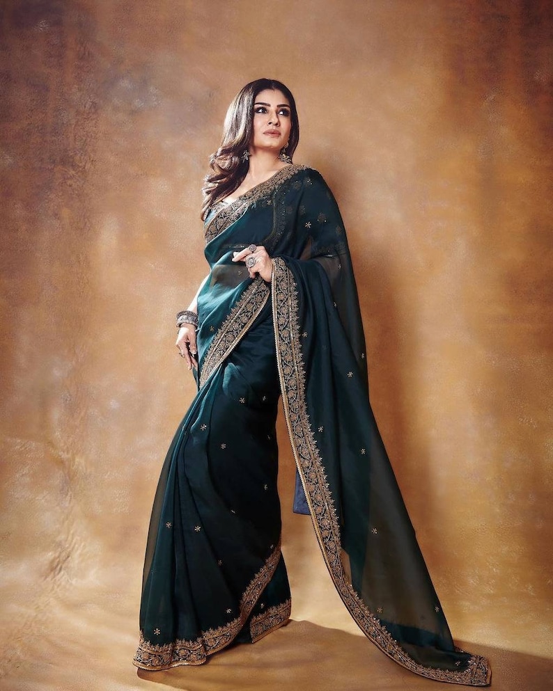 Premium Designer Look Bollywood Pure Heavy Jimmy Choo Saree - Etsy