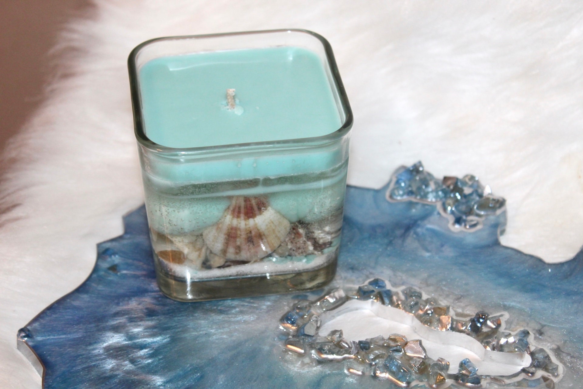 HANDMADE Under the Sea Candle| Highly Scented Candles| Gel Wax Candle ...