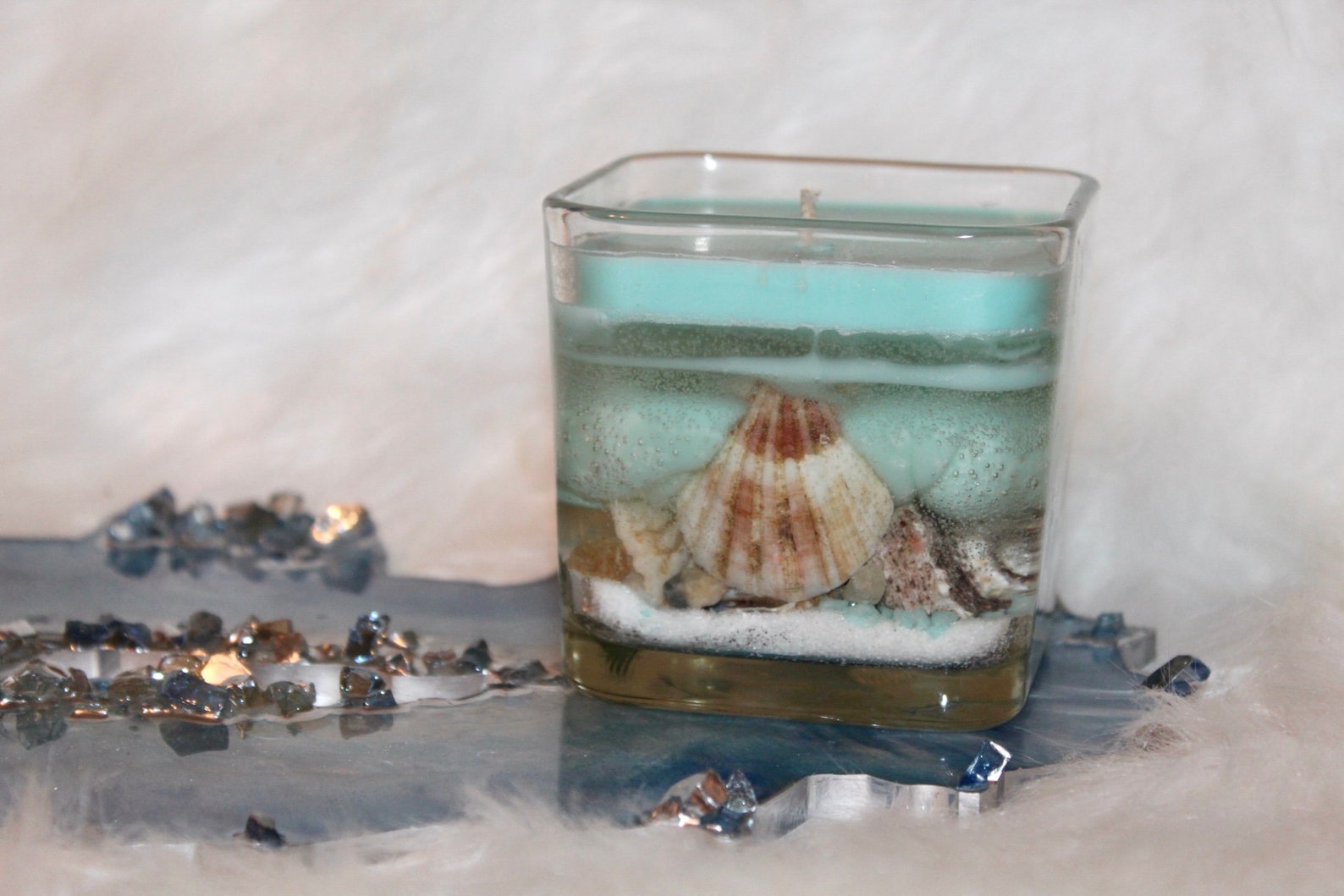 HANDMADE Under the Sea Candle| Highly Scented Candles| Gel Wax Candle ...