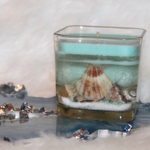 HANDMADE Under the Sea Candle| Highly Scented Candles| Gel Wax Candle ...