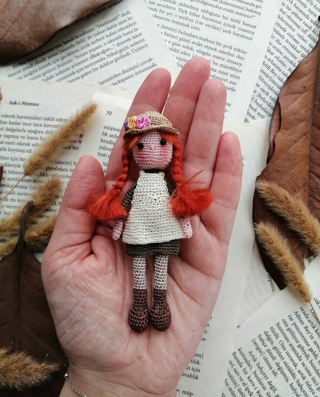 Miniature Anne Doll, Anne With an E of Green Gables,crochet Miniature ...