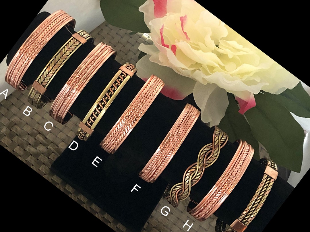 Copper Magnetic Bracelet Energy Pure Copper Cuff Bangle - Etsy