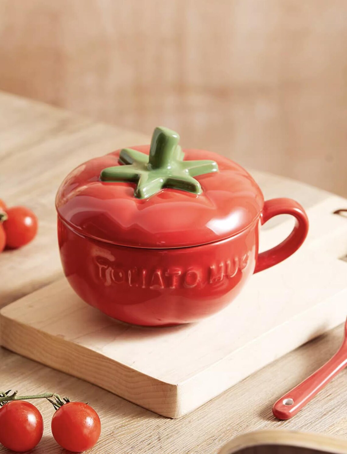 Red Tomato-themed Ceramic Breakfast Mug | for Kids | Gift - Etsy
