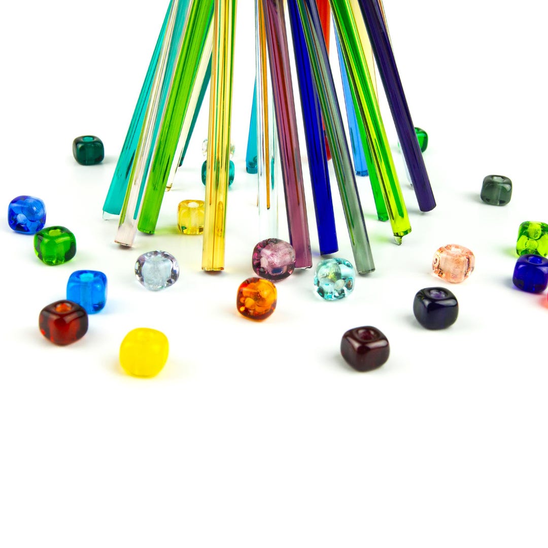 3MM Transparent Square Glass Beads, Clear Murano Lampwork Beads ...