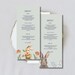 Bunny Easter Menu Template: Watercolor Rabbit, Editable Printable ...