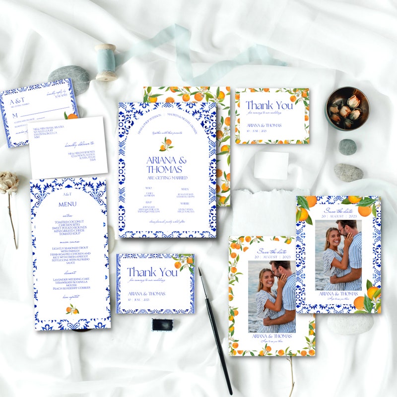 Citrus Wedding Invitation - Etsy