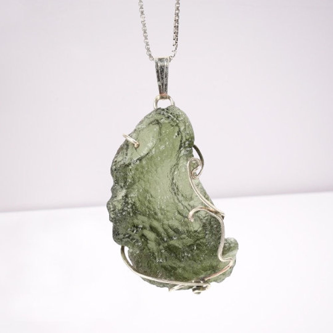 Moldavite Stone Pendant, Large Moldavite Crystal, Authentic Moldavite ...