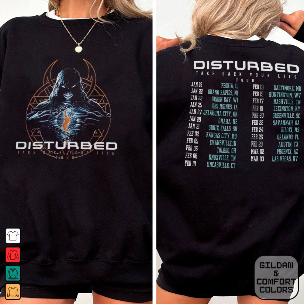 Take Back Your Life Tour Shirt, Disturbed Band Shirt, Disturbed 2024 ...