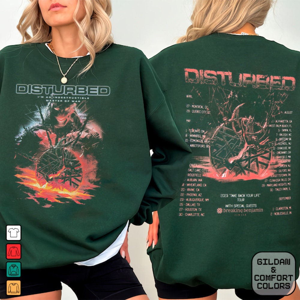 Disturbed 2024 Tour Shirt, Disturbed Band Fan Sweatshirt sold by Voyeur ...
