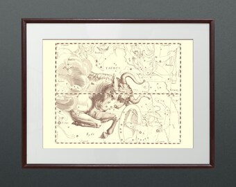 Taurus Map Zodiac Sign - Etsy