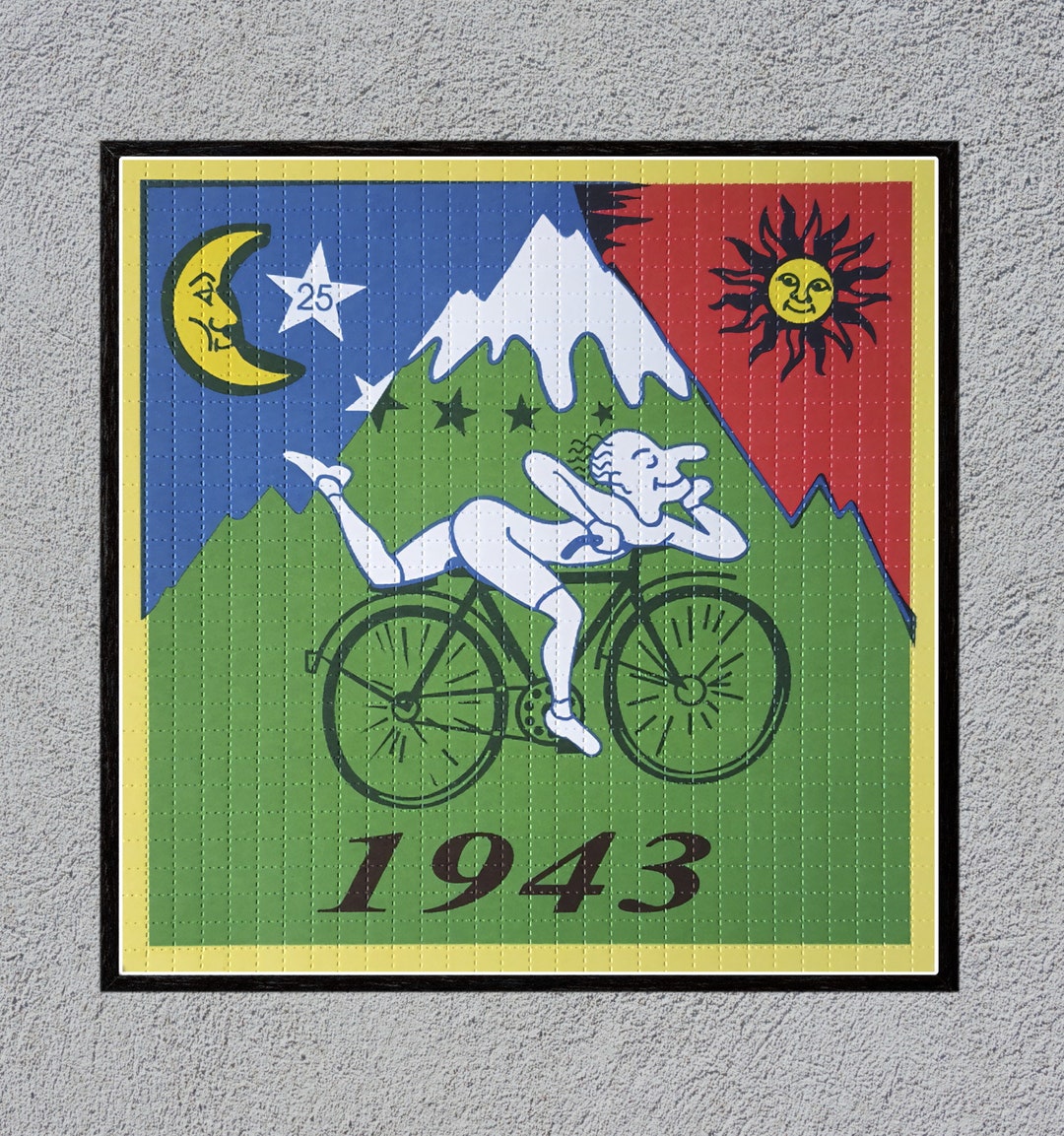 LSD Bicycle Day Poster, Albert Hofmann Trip Bike Ride on Acid 1943 ...