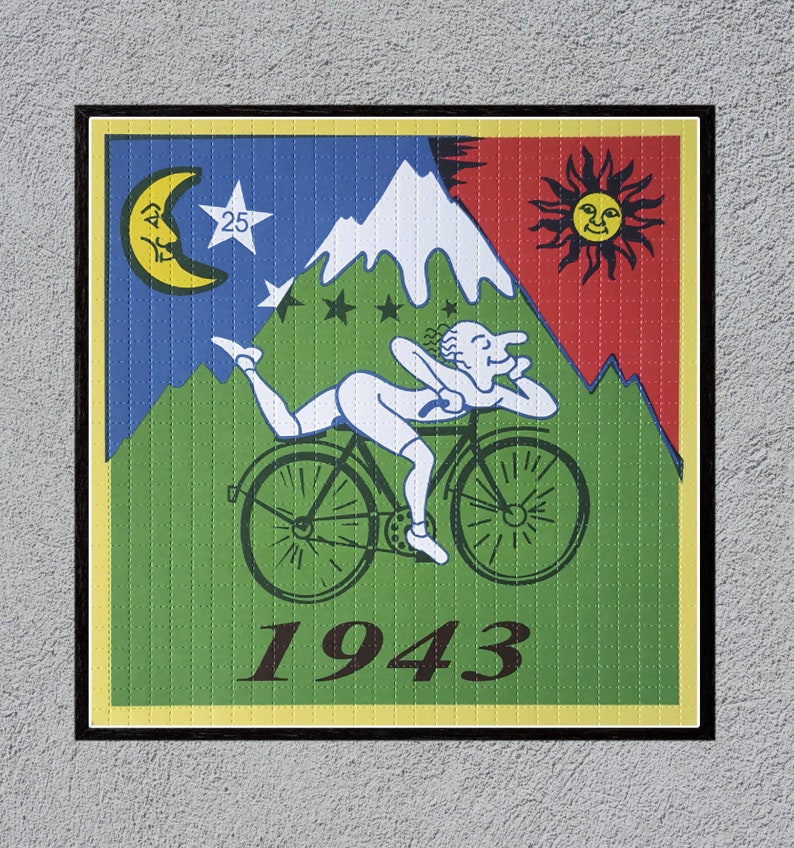 LSD Bicycle Day Poster, Albert Hofmann Trip Bike Ride on Acid 1943, Nice Wall Art Decoration - Etsy