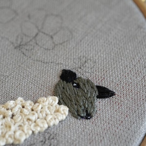 Pdf Pattern + Video Tutorial "sheep" 15 Cm (6 Inch) Hand Embroidery ...