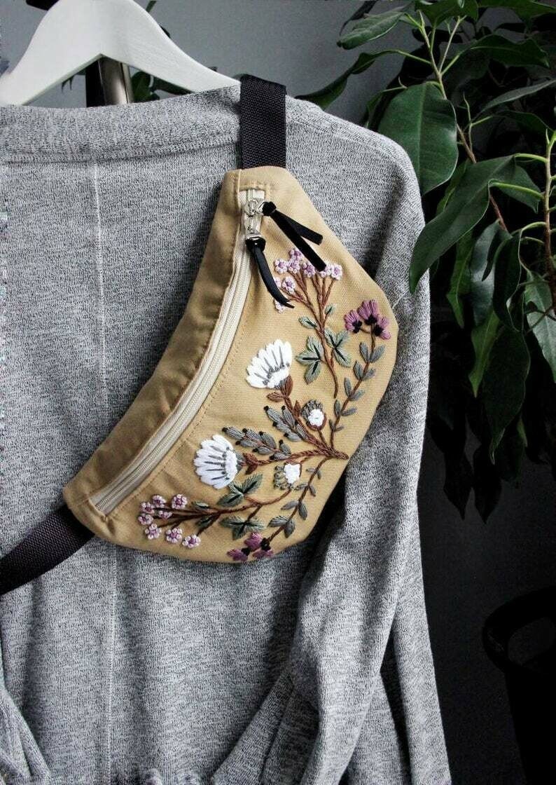 PDF Pattern + Video Tutorial for Waist Bag "wild Flowers". Handmade ...